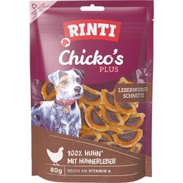 Rinti Chicko Plus Leberwurstschnitten Hundesnacks ohne Getreide 80g