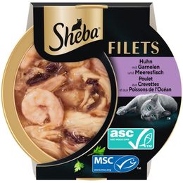 SHEBA Filets Schale Huhn und Garnelen in Sauce 16x60 g