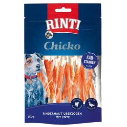 Rinti Chicko Kaustangen mit Ente Hundesnacks Zahnpflege Size S