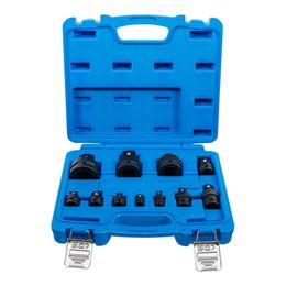 BGS-technic BGS Technic Kraft-Adapter- und Kugelgelenk-Satz 6,3 mm - 25 mm (1) 11-tlg. aus Metall f&uuml;r Steckschl&uuml;ssel mit verschiedenen Antrieben, 25140)