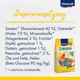 Vitakraft Canarian Hauptfutter f&uuml;r Kanarienv&ouml;gel Vogelfutter 800g