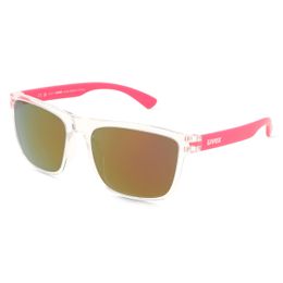 Uvex Sports S533077 rookie | Kinder-Sonnenbrille | Fassung: Vollrand, Quadratisch, Kunststoff, Kristall Pink | Glasfarbe: Pink Spiegel Pink