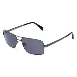 Fielmann MC 579 SUN CL | Herren-Sonnenbrille | Fassung: Vollrand, Quadratisch, Metall, Gun Gl&auml;nzend | Glasfarbe: Grau