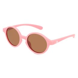 OKIDOKI SAMMY SUN MINI (1-3) | Unisex-Sonnenbrille | Fassung: Vollrand, Panto, Kunststoff, Pink Matt | Glasfarbe: Braun