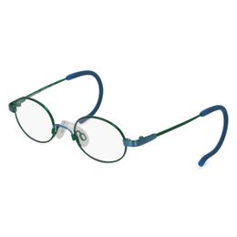 Titanflex 830067 Brille Unisex | Fassung: Vollrand, Rund, Blau Gr&uuml;n