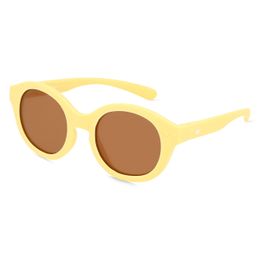 OKIDOKI JIMMY SUN LITTLE (3-5) | Kinder-Sonnenbrille | Fassung: Vollrand, Panto, Kunststoff, Gelb Matt | Glasfarbe: Grau