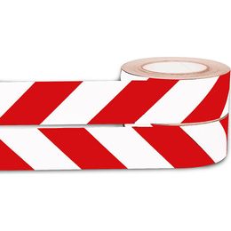 Moravia Warnmarkierung, selbstklebend, retroreflektierend, VE 2 Rollen, rot-wei&szlig;