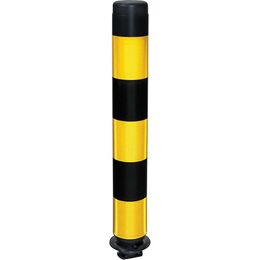 Moravia Leitzylinder FlexPin, H&ouml;he 760 mm, gelb / schwarz reflektierend, ab 30 Stk