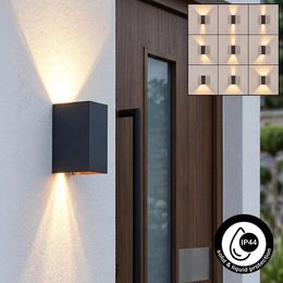 hofstein Hoods Wandleuchte LED Kupferfarben, Schwarz, 1-flammig