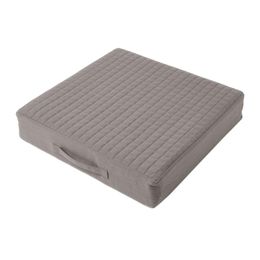 Homescapes SITZKISSEN orthop&auml;disch 50/50/10 cm &ndash; Sesselkissen grau