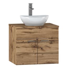 Badplaats WASCHBECKENUNTERSCHRANK Colorado 2 Schubladen Eiche - 60 x 46 x 52 cm