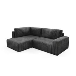 ECKSOFA Angela 4 Sitzpl&auml;tze Schwarz