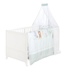 Roba BABYBETTSET 'Wooland Buddies' 70 x 140 inkl. kompletter Ausstattung - Wei&szlig; / Pastellgr&uuml;n