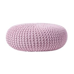 Homescapes STRICK-POUF rosa, Bodenkissen rund 70/70/23 cm