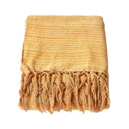 Homescapes WOHNDECKE Chenille 220/240 cm, 100% Baumwolle gestreift
