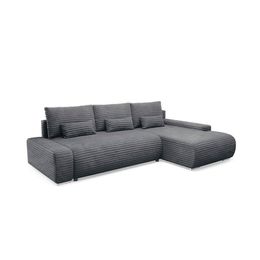 ECKSOFA Ivana 3 Sitzpl&auml;tze Dunkelgrau