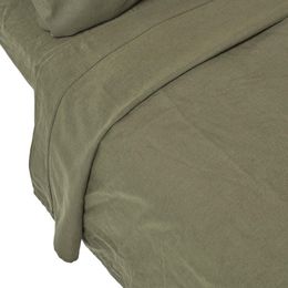 Homescapes LEINEN-BETTLAKEN ohne Gummizug aus 60% Leinen & 40% Baumwolle