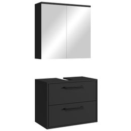Badplaats BADM&Ouml;BEL-SET Florence 2 Teile Wei&szlig; Hochglanz - 60 x 35 x 51 cm
