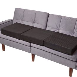 Homescapes SOFA-AUFLAGE schwarz 100/50/10 cm &ndash; Velours-Sitzkissen orthop&auml;disch