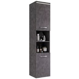 Badplaats BADEZIMMERSCHRANK Paso mit 2 T&uuml;ren Dunkel Grau - 35 x 35 x 160 cm