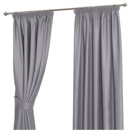 Homescapes VERDUNKELUNGSVORH&Auml;NGE Fischgr&auml;t mit Thermo-Funktion, Kr&auml;uselband 117/228 cm