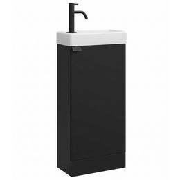 Badplaats G&Auml;STE-WC-M&Ouml;BELSET Orion 2 Teile Schwarz Matt - 40 x 22 x 88 cm