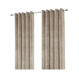 Homescapes THERMOVORHANG Samt verdunkelnd 2er-Set, &Ouml;sen 167/137 cm