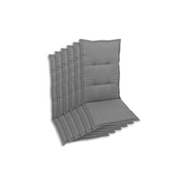 Sesselauflagenset Grau, 6-teilig