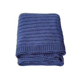 Homescapes STRICKDECKE 150/200 cm, Baumwolle mit Zopfmuster