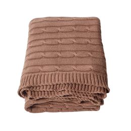 Homescapes STRICKDECKE 150/200 cm, Baumwolle mit Zopfmuster