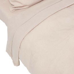 Homescapes LEINEN-BETTLAKEN ohne Gummizug aus 60% Leinen & 40% Baumwolle