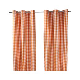 Homescapes &Ouml;SENVORHANG Karomuster blickdicht 2er-Set, 137/228 cm