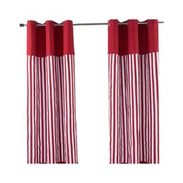 Homescapes &Ouml;SENVORHANG Streifen blickdicht 2er-Set, 137/228 cm