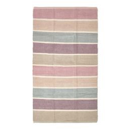 Homescapes HANDWEBTEPPICH Chenille gestreift 110/170 cm