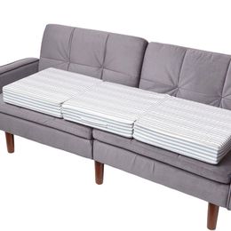 Homescapes SOFA-AUFLAGE grau gestreift 150/50/10 cm &ndash; gro&szlig;es Sitzkissen orthop&auml;disch
