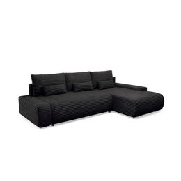 ECKSOFA Ivana 3 Sitzpl&auml;tze Schwarz