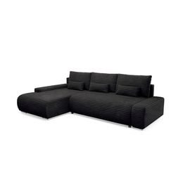 ECKSOFA Ivana 3 Sitzpl&auml;tze Schwarz