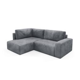 ECKSOFA Angela 4 Sitzpl&auml;tze Dunkelgrau