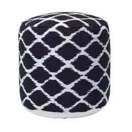 Homescapes SITZPOUF rund mit Ikat-Muster, 40/40/45 cm