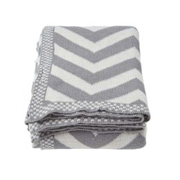 Homescapes STRICKDECKE 150/200 cm, Zickzack-Muster Baumwolle