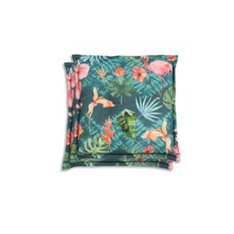 Gartensitzkissenset Blau/Gr&uuml;n/Rosa, 2-teilig