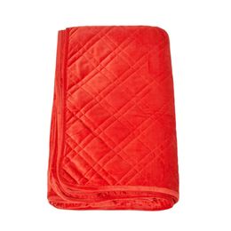 Homescapes TAGESDECKE Samt 200/200 cm, geometrisch gemustert