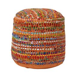 Homescapes SITZPOUF rund, bunt gemustert 40/40/45 cm