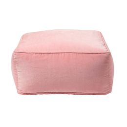 Homescapes SITZPOUF rosa mit Samt-Bezug, 60/60/27 cm