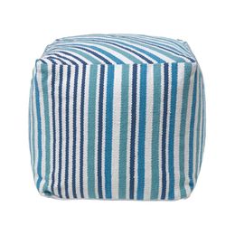 Homescapes SITZW&Uuml;RFEL blau gestreift, 40/40/40 cm