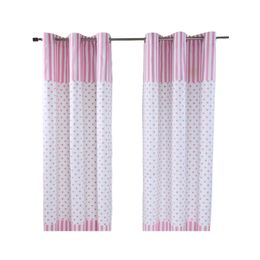 Homescapes &Ouml;SENVORHANG Herzen blickdicht 2er-Set, 137/228 cm
