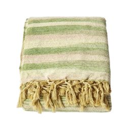 Homescapes WOHNDECKE Chenille 220/240 cm, 100% Baumwolle gestreift