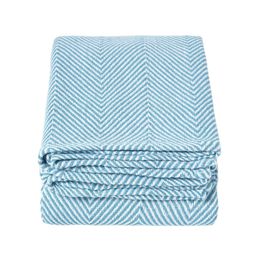 Homescapes TAGESDECKE Halden 255/360 cm, Chevron-Muster 100% Baumwolle