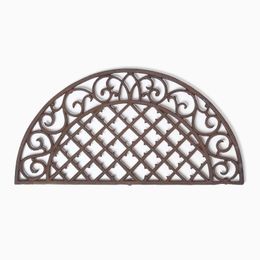 Homescapes FUSSABTRETER Ornament halbrund, Gusseisen 34/66 cm