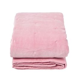 Homescapes SAMT-KUSCHELDECKE 120/150 cm, Baumwolle wattiert